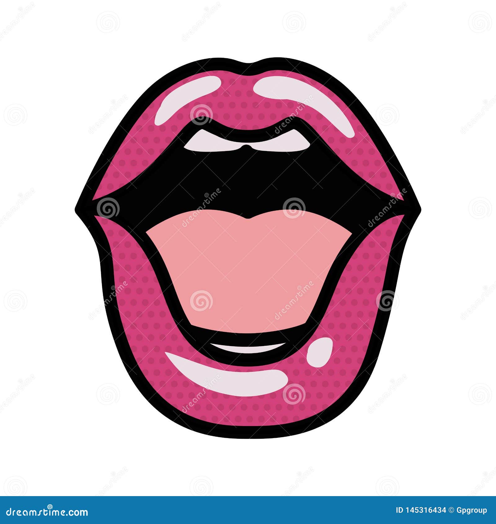 Open lips avatar character stock vector. Illustration of attractiveness ...