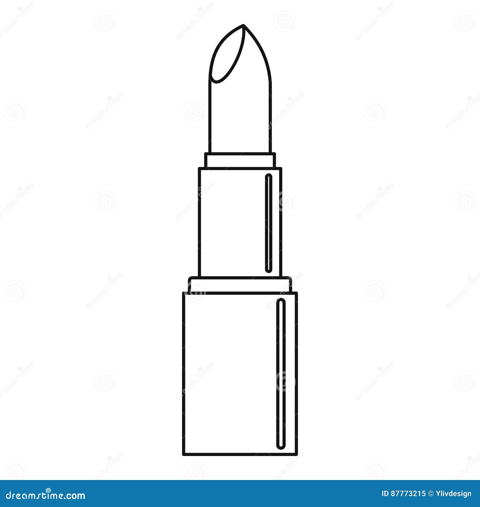 Open Lipstick Icon, Outline Style Stock Vector - Illustration of face ...