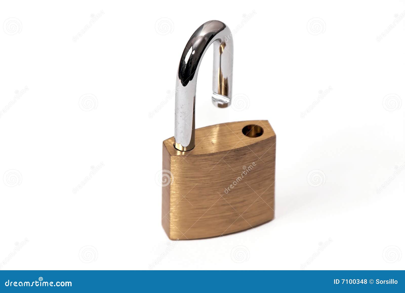 Open lock stock photo. Image of brass, padlock, stability - 7100348