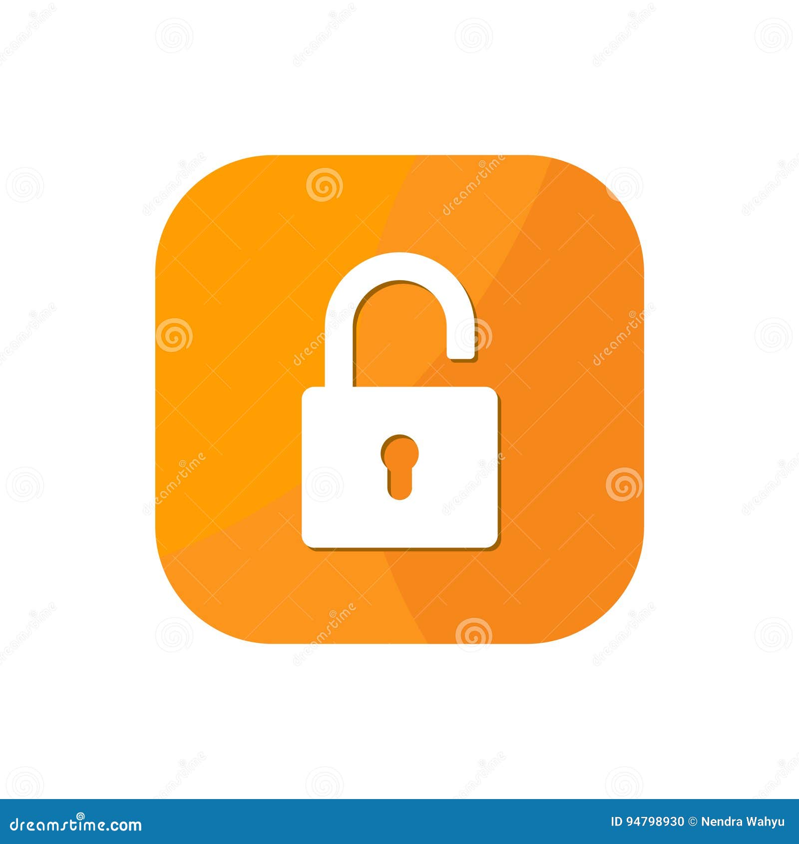 Open Lock stock vector. Illustration of file, symbol - 94798930