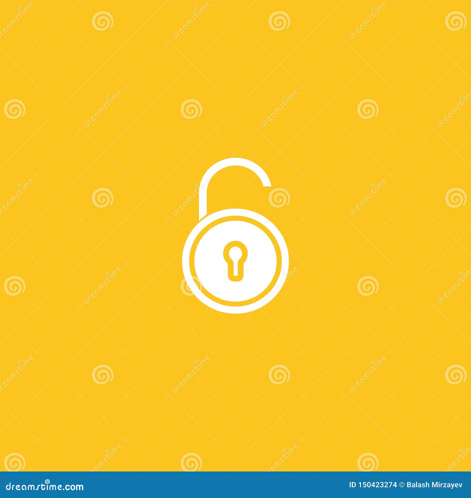 Open Lock Icon Illustration Isolated Vector . Stock Vector ...