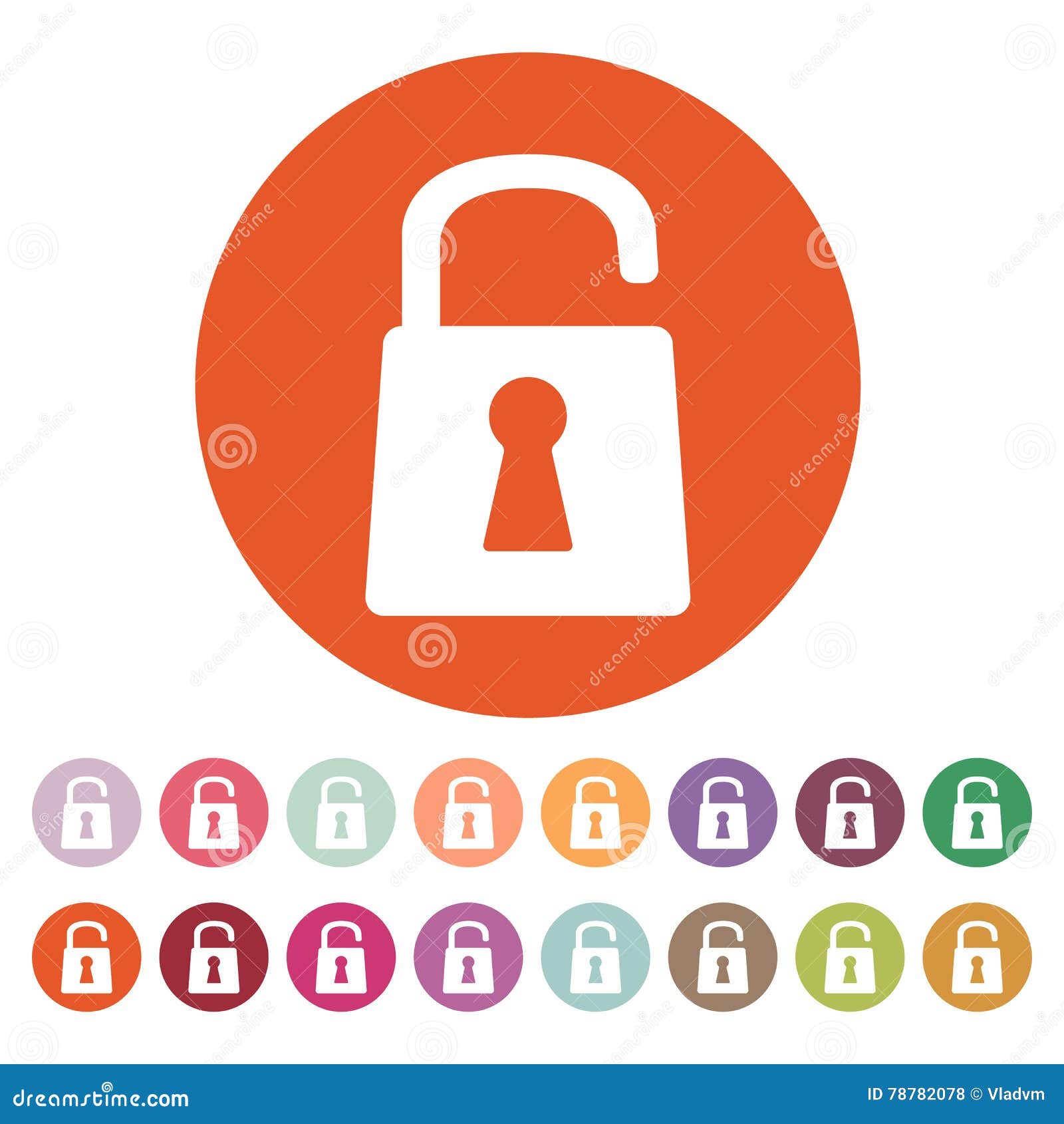 The Open Lock Icon. Lock Symbol Stock Vector - Illustration of graphic ...