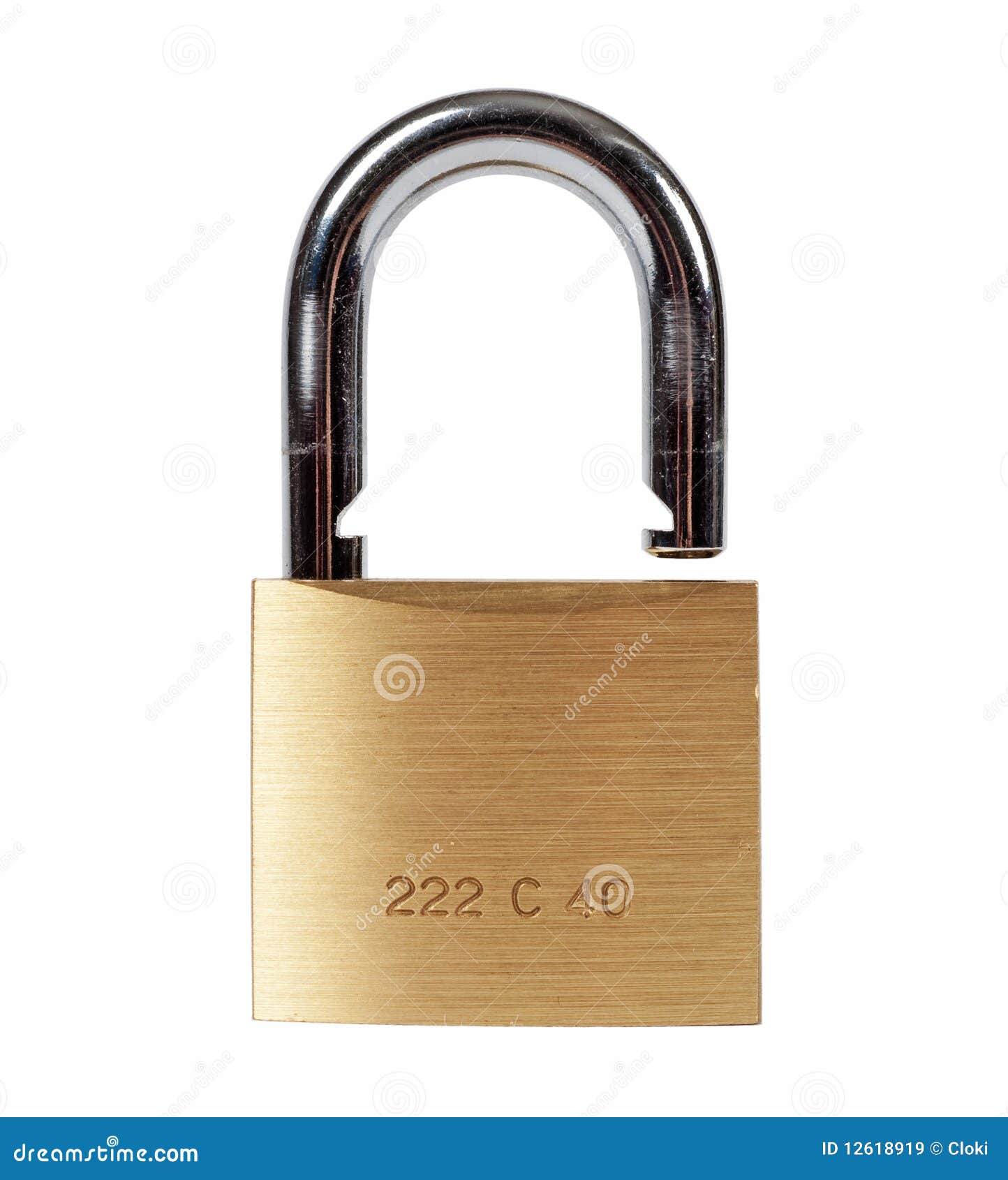 Open lock isolated stock image. Image of fortify, object - 12618919