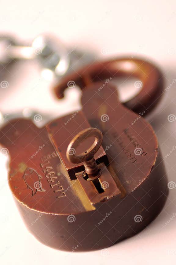 Open lock and key stock image. Image of security, break - 8577111