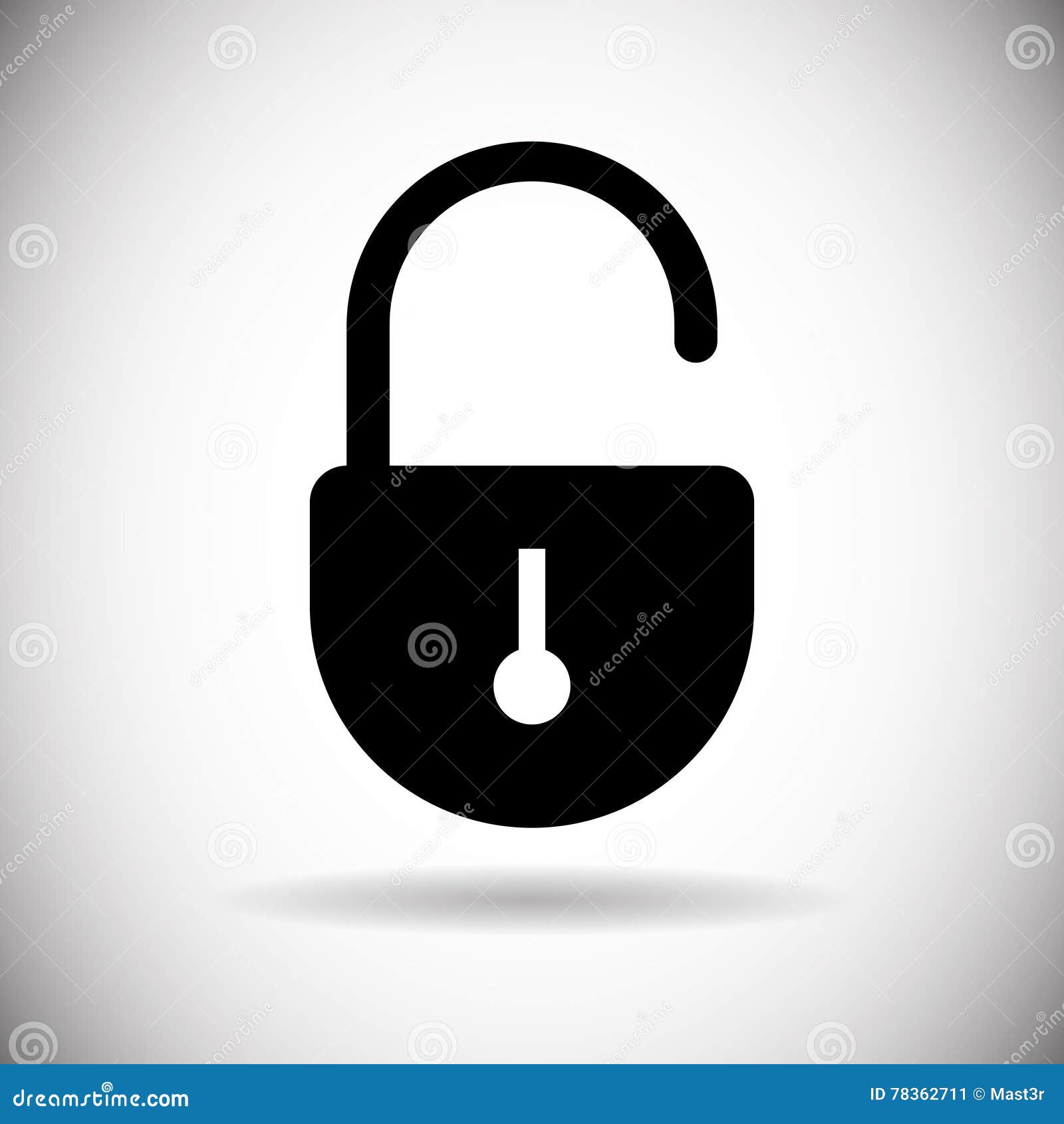 Open Lock Security Access Web Icon Set Stock Vector - Illustration of ...