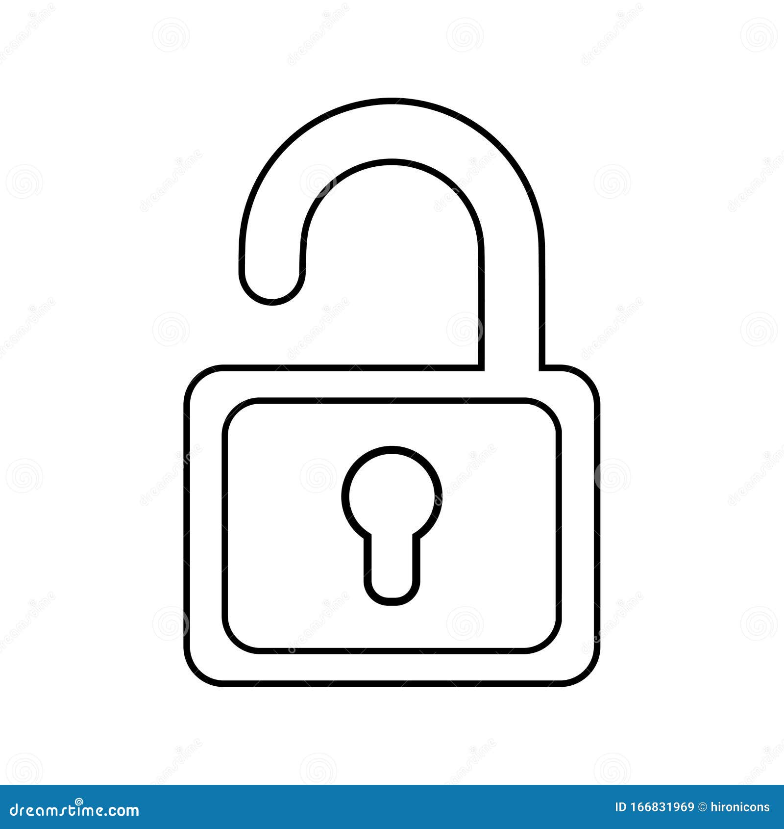 Open Lock, Unlock, Unlocked Icon Stock Illustration - Illustration of ...