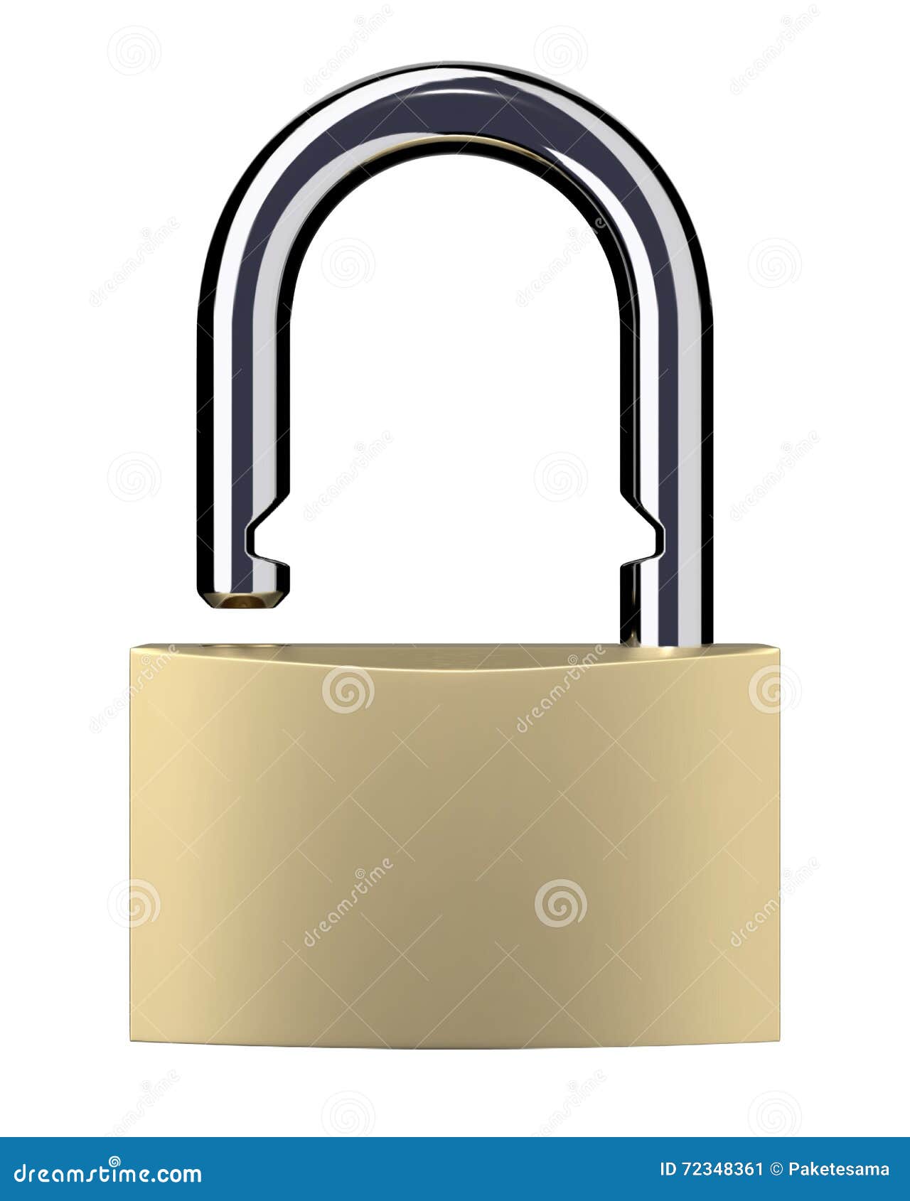 Open lock stock vector. Illustration of metal, bronze - 72348361