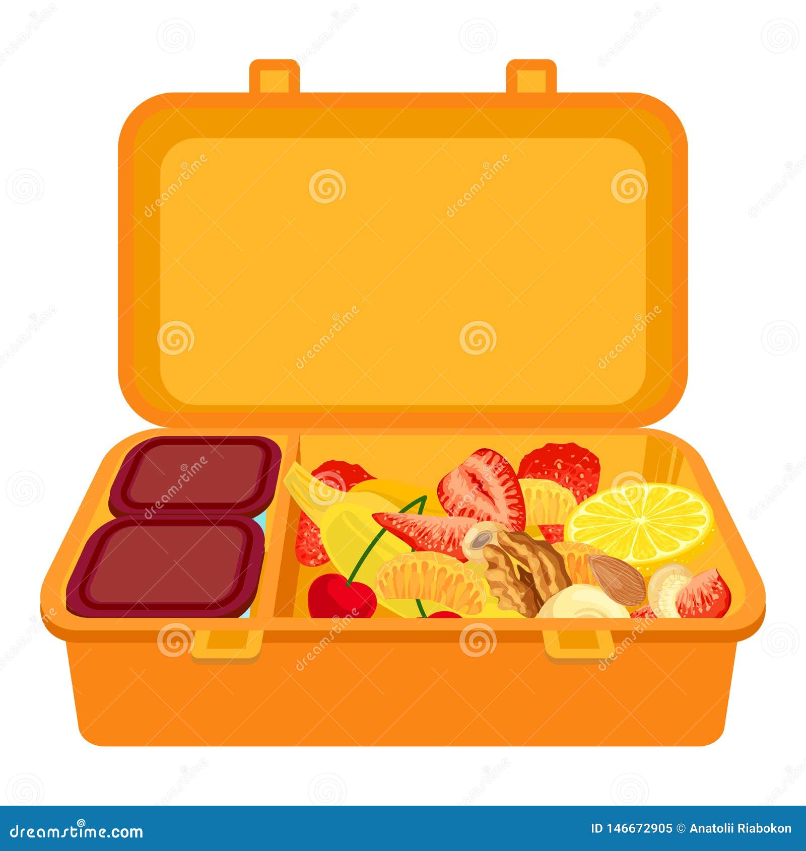 Open Lunchbox Icon, Cartoon Style Stock Vector - Illustration of lunch ...