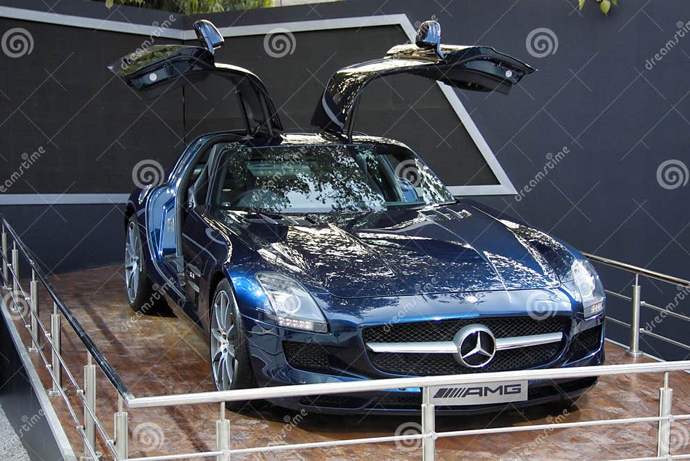 An Open Luxury Car on Display Editorial Image - Image of auto, wheels ...