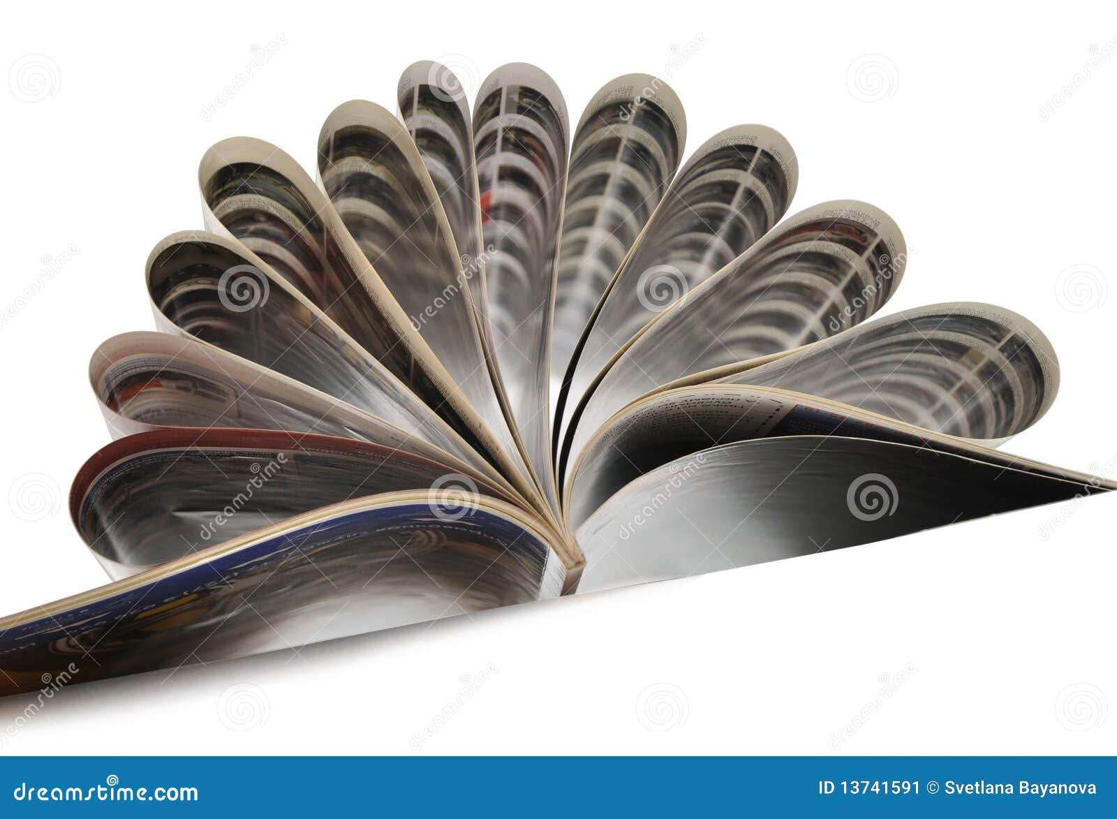 Open magazine stock image. Image of printout, paper, advertisement ...