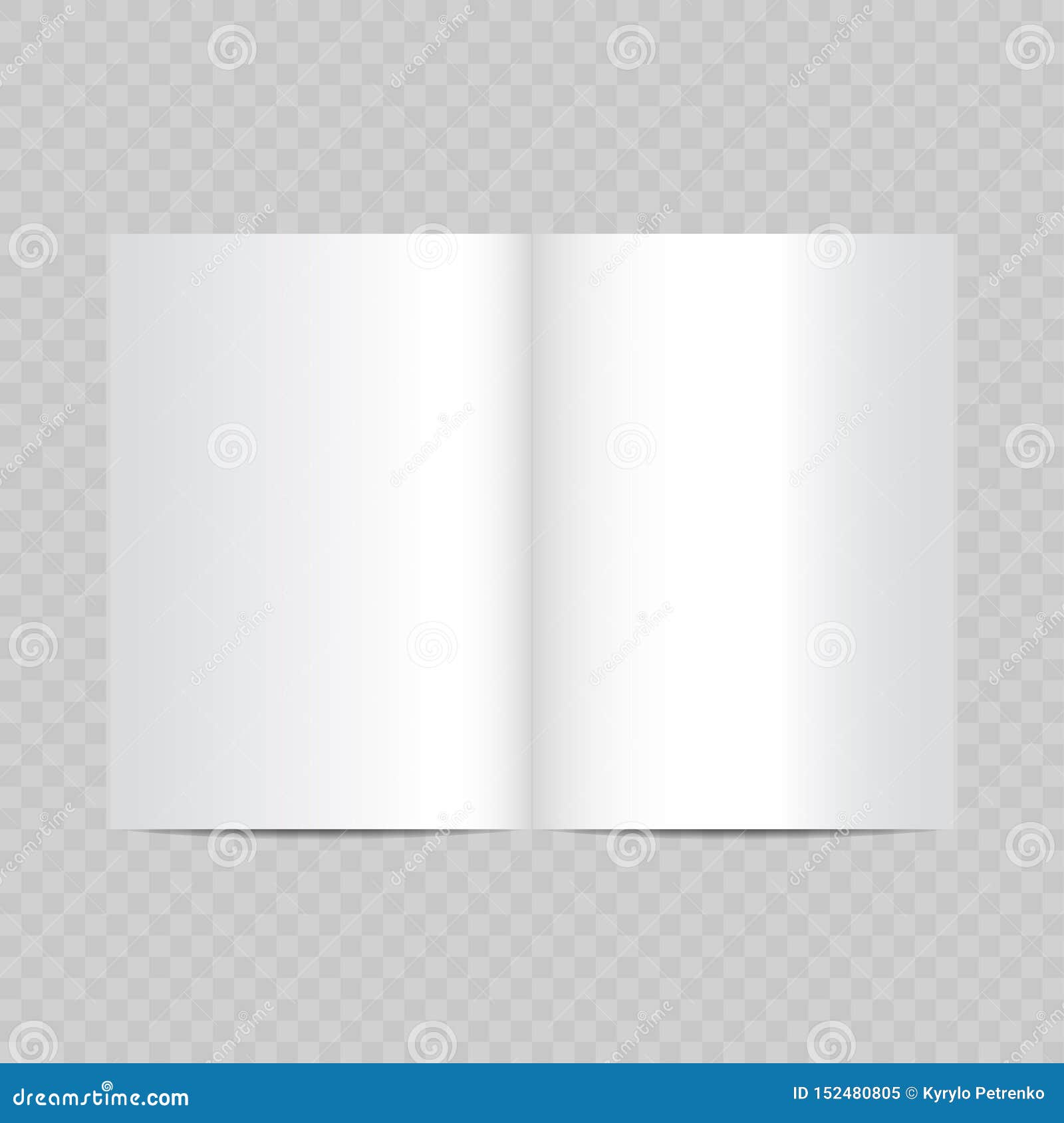 Open Magazine Empty Pages Vector White Realistic Stock Vector ...