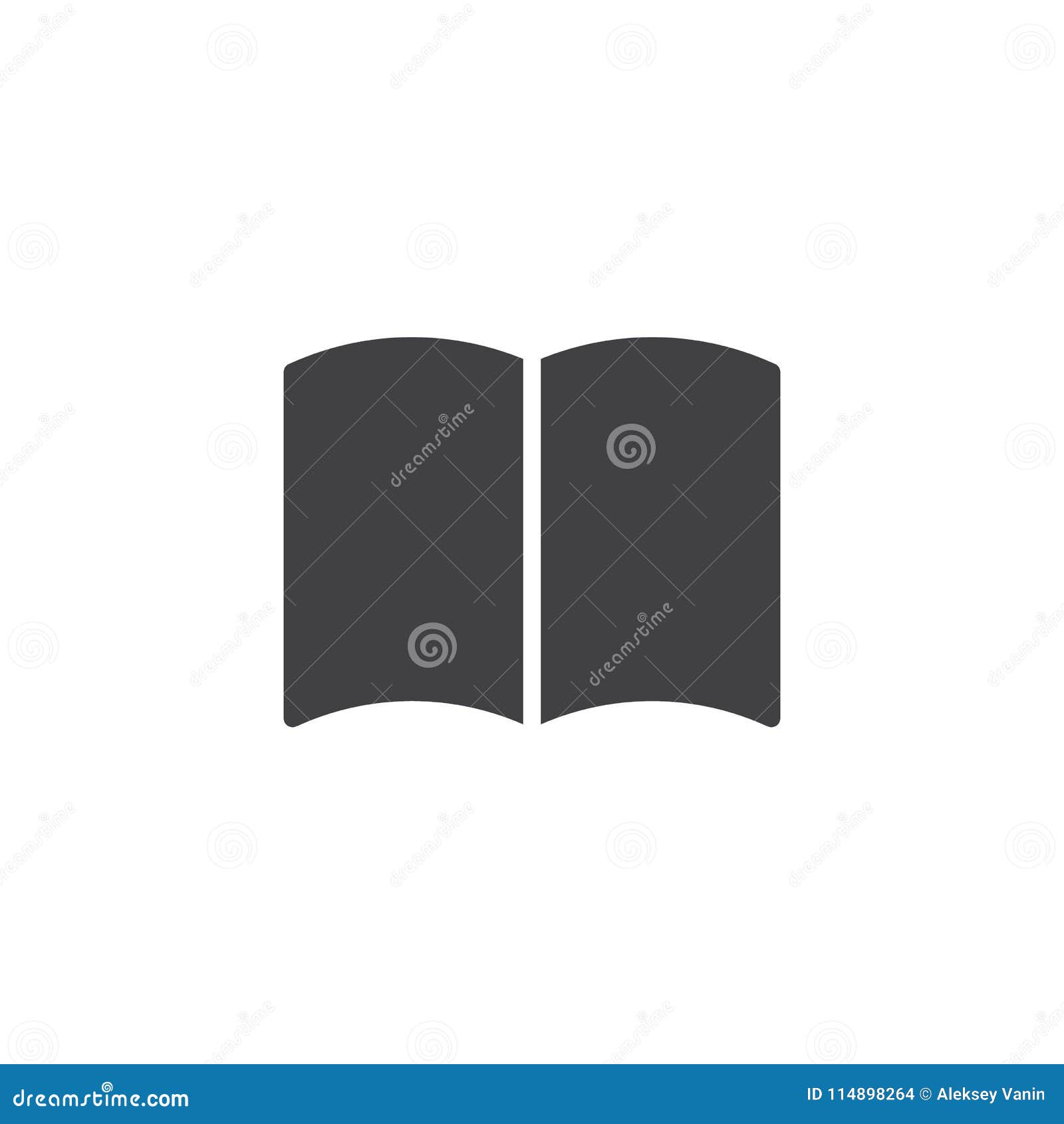 Open Magazine Pages Vector Icon Stock Vector - Illustration of filled ...
