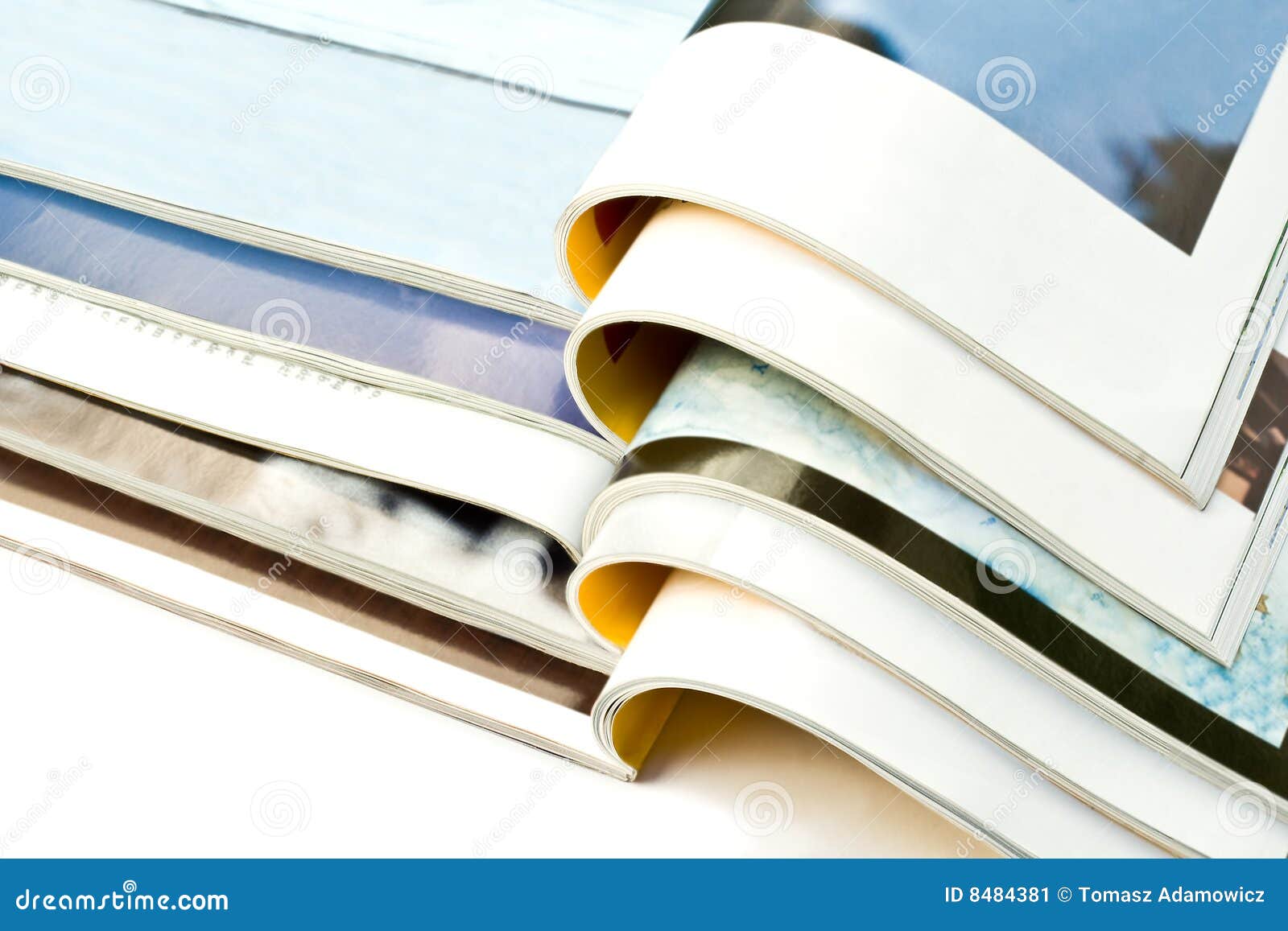 Open Magazines Isolated On White Background Picture. Image: 8484381