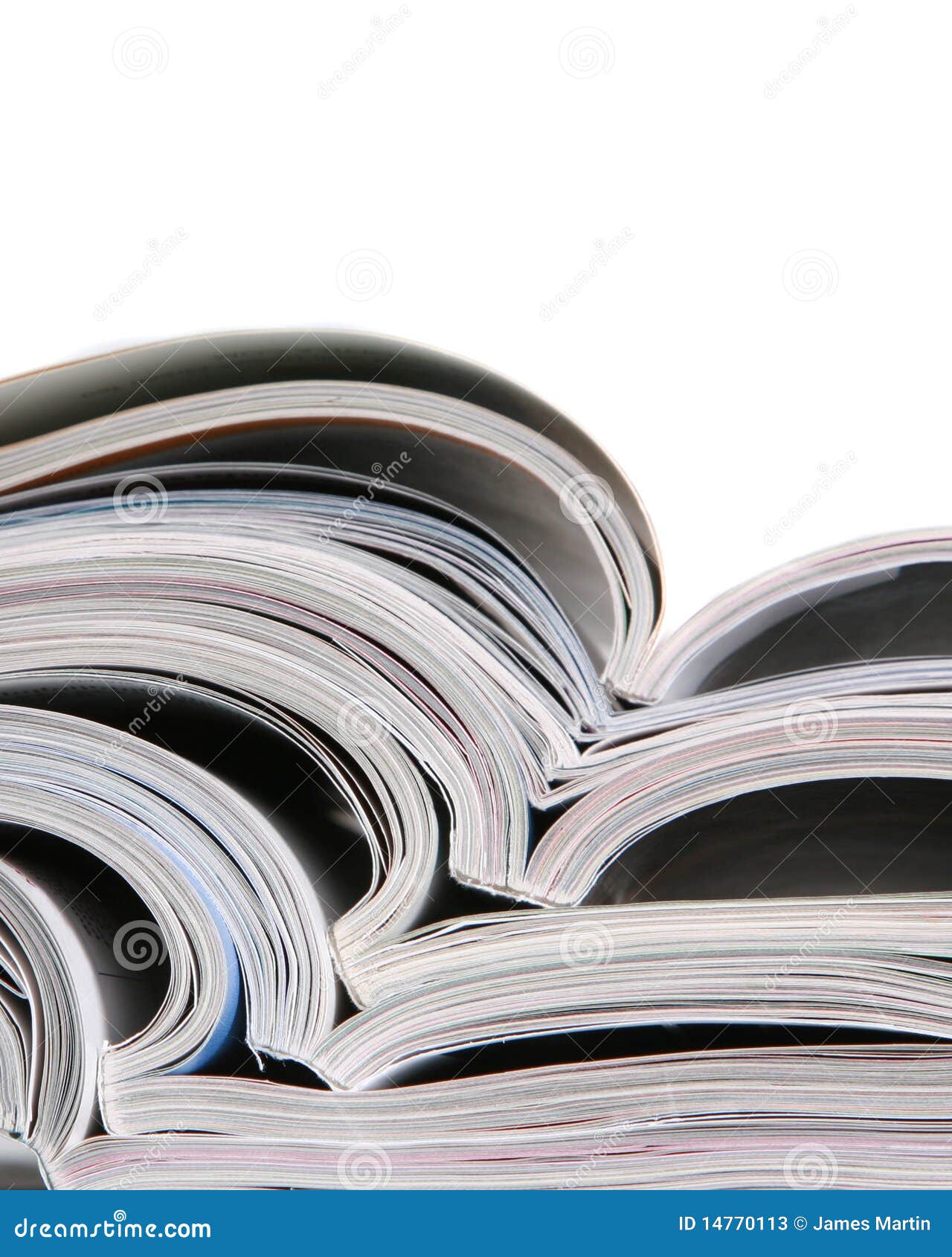 Open Magazines on a White Background Stock Image - Image of vertical ...