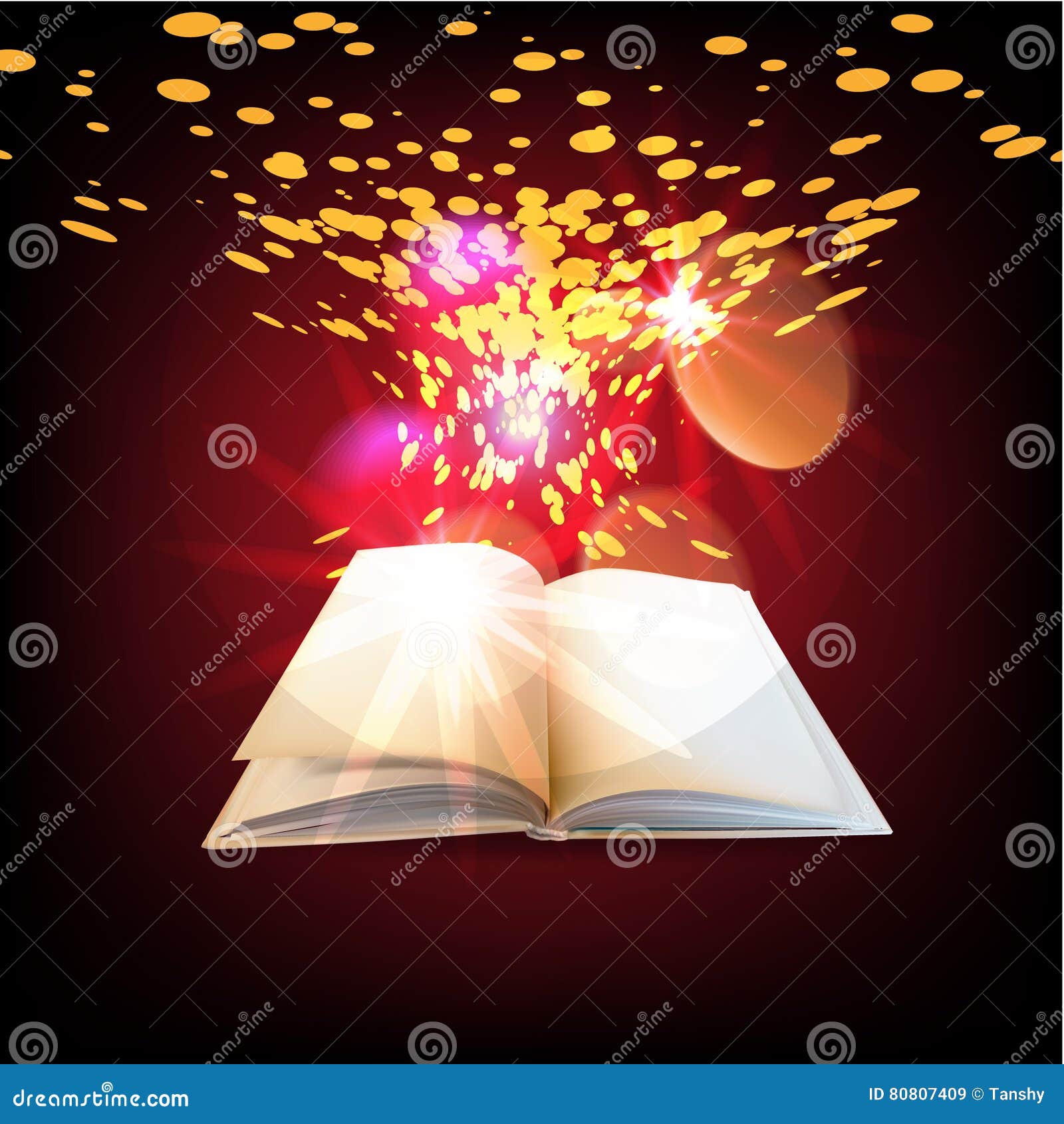 Open magic book book stock illustration. Illustration of notebook ...