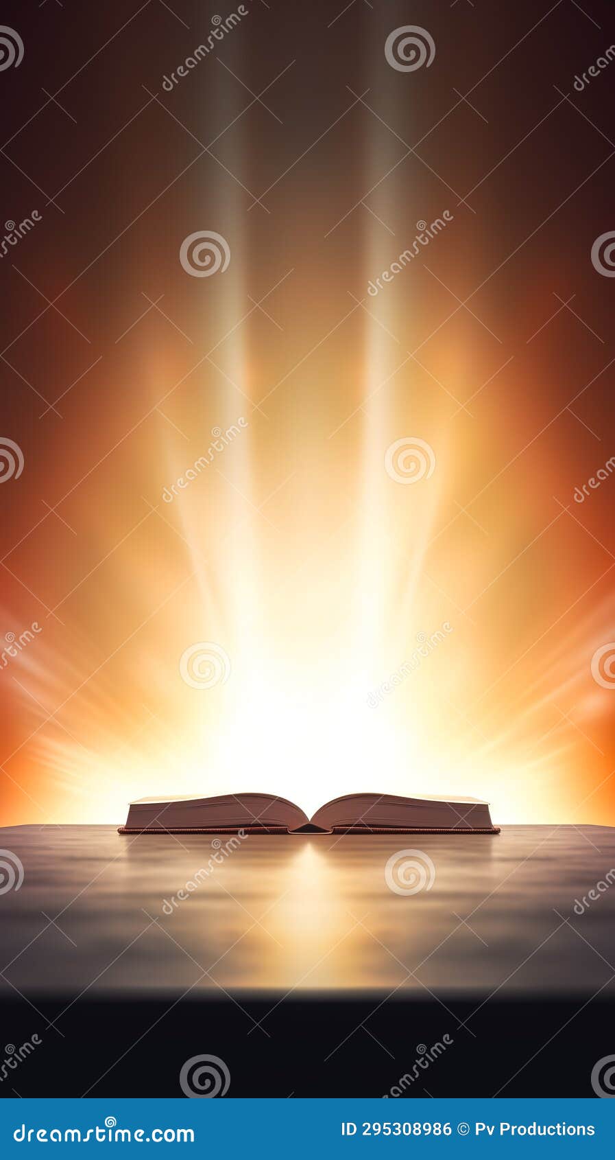 An Open Magic Book with Bright Sparkling Light Rays. Stock Illustration ...