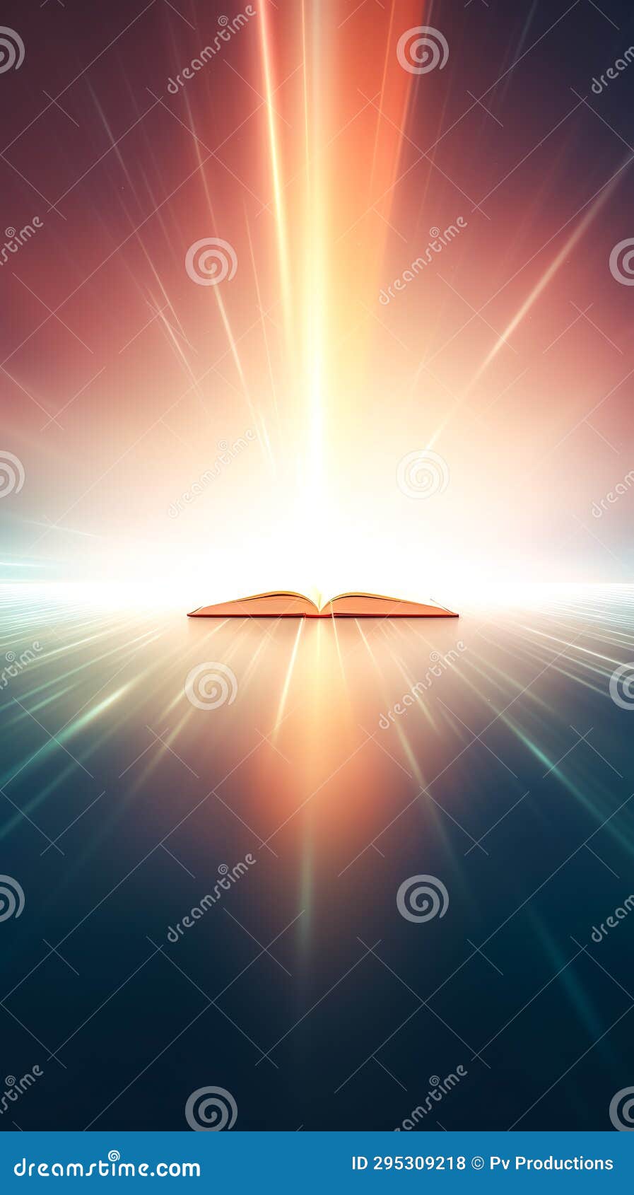 An Open Magic Book with Bright Sparkling Light Rays. Stock Illustration ...