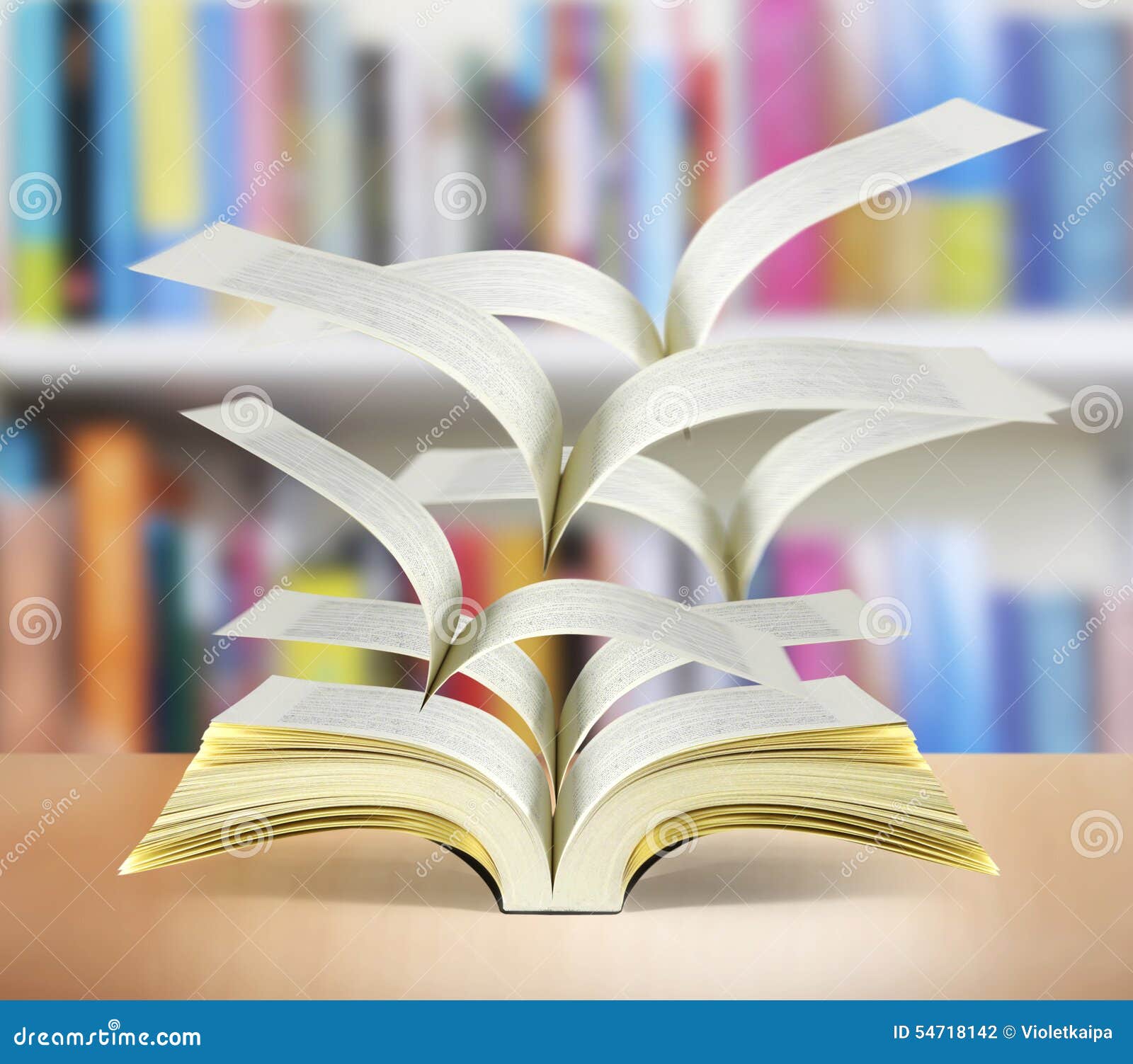 Open magic book stock illustration. Illustration of paper - 54718142