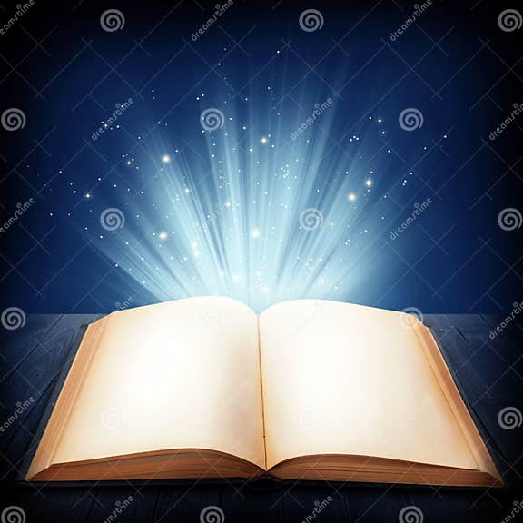 Open magic book stock illustration. Illustration of bible - 105780347