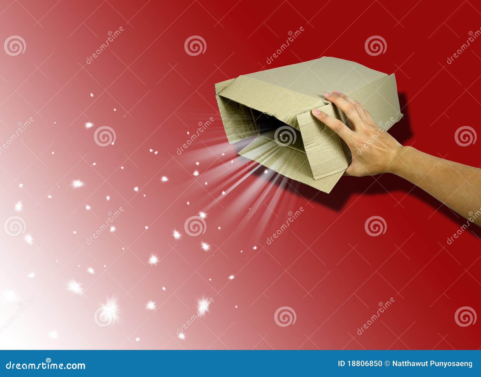 Open magic gift box stock illustration. Illustration of decoration ...