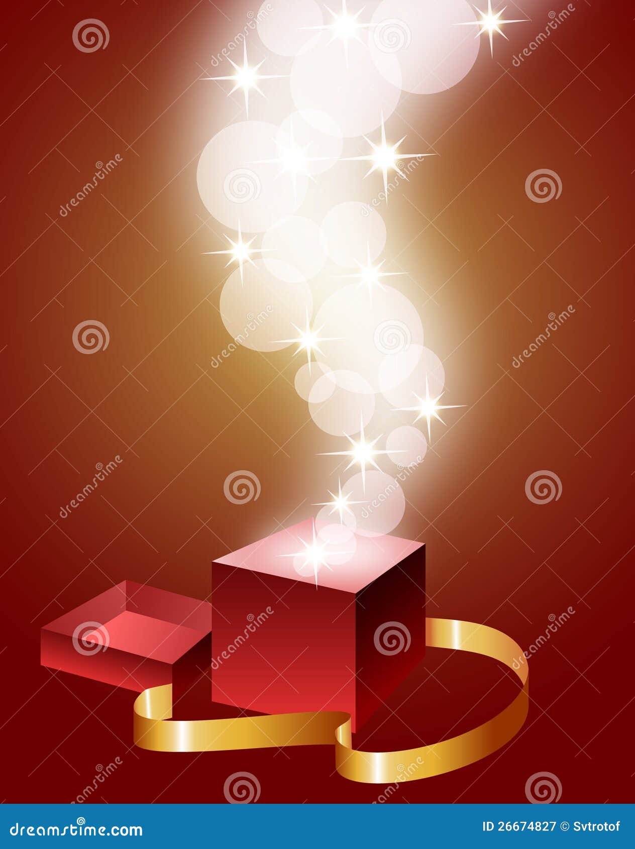 Open magic gift box stock vector. Illustration of gift - 26674827