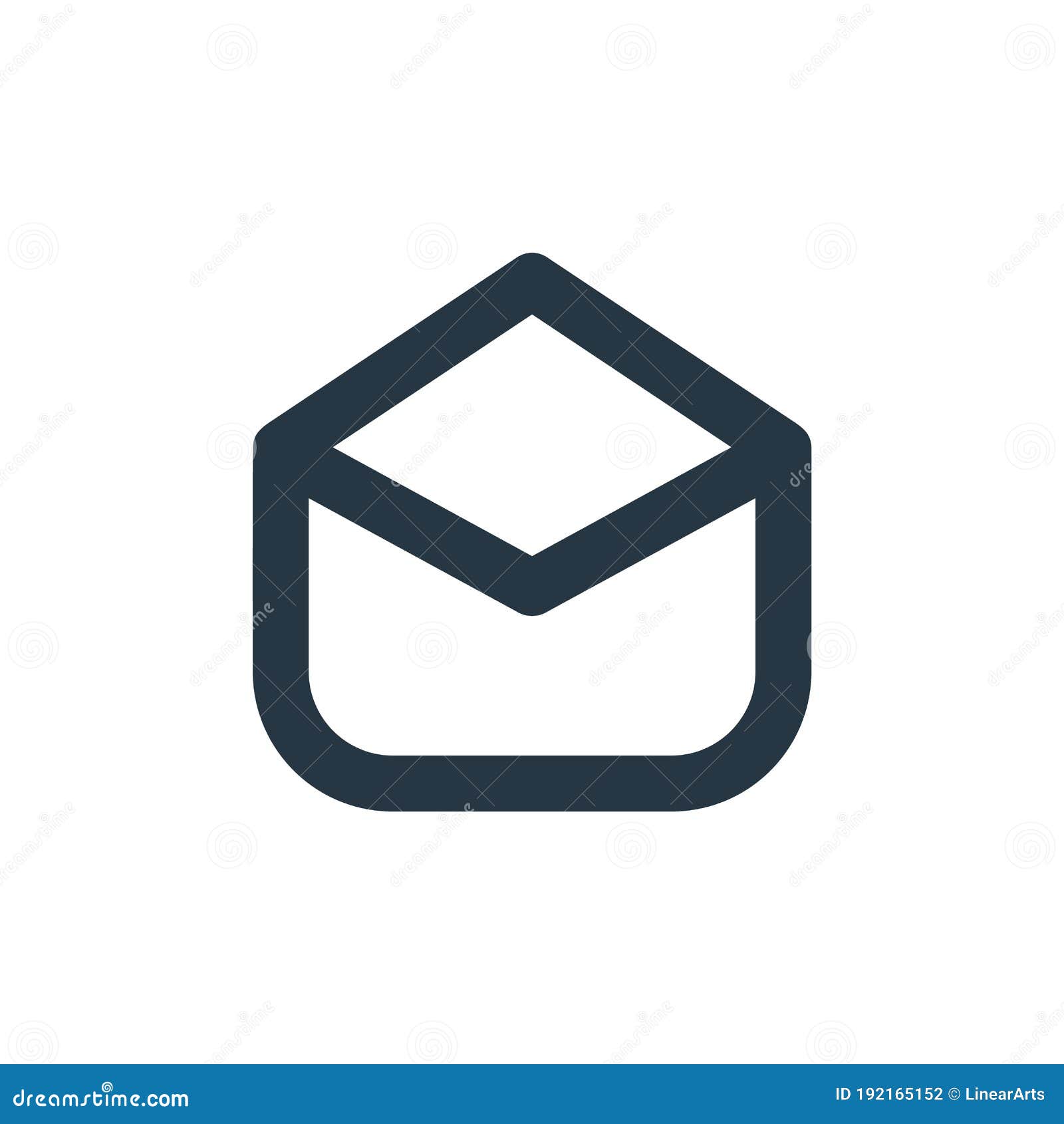 Open Mail Icon Vector from Email Concept. Thin Line Illustration of ...