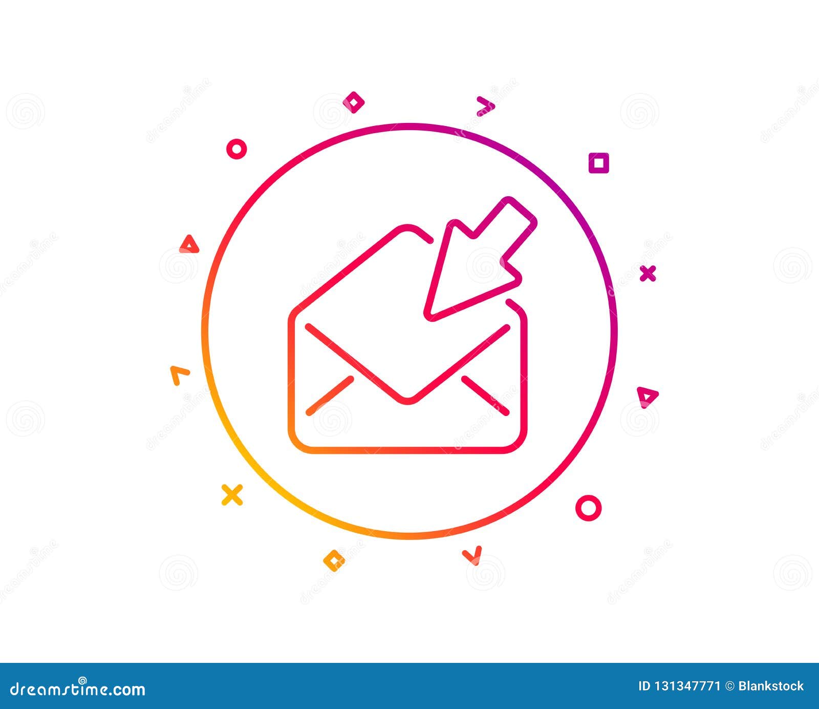 Open Mail Line Icon. View Message Correspondence Sign. Vector Stock ...