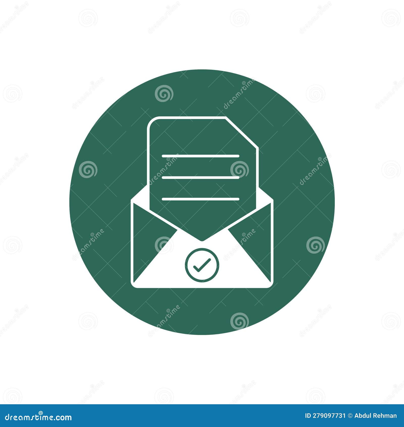 Open Mail Vector Icon with Background Trendy Colors Stock Vector ...