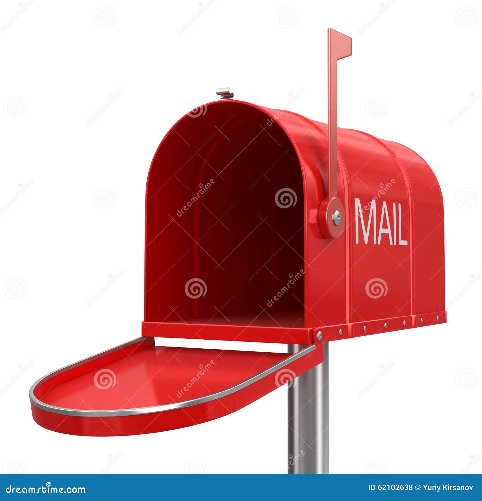 Open Mailbox (clipping Path Included) Stock Illustration - Illustration ...