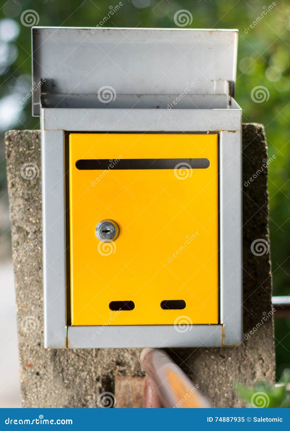 Open Mailbox in Front of the House Stock Image - Image of home ...