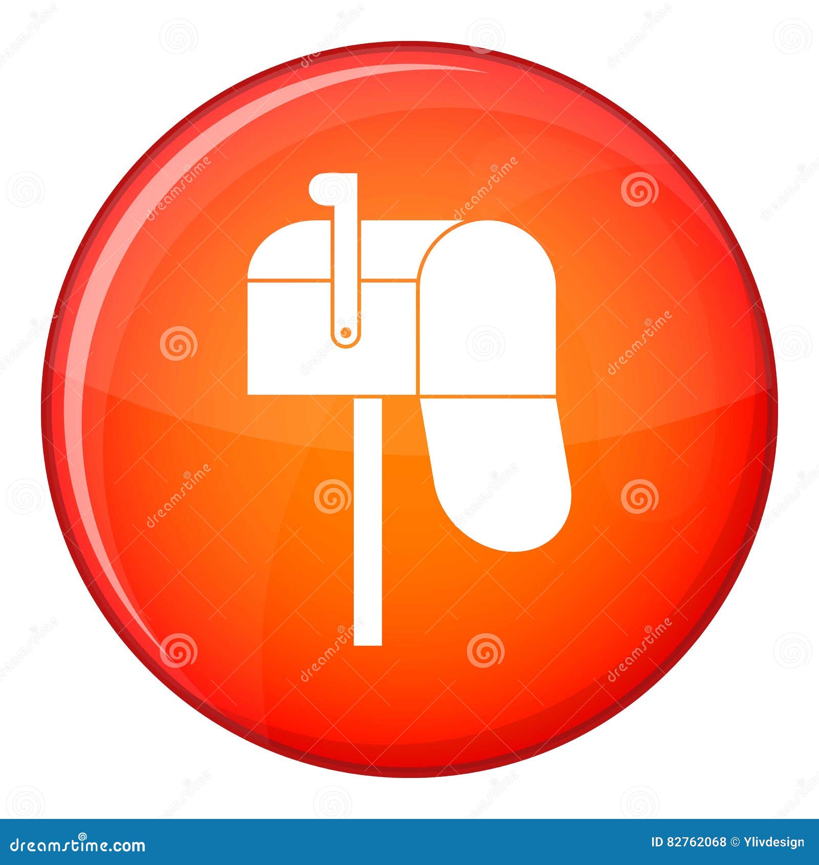 Open Mailbox Icon, Flat Style Stock Vector - Illustration of mail ...