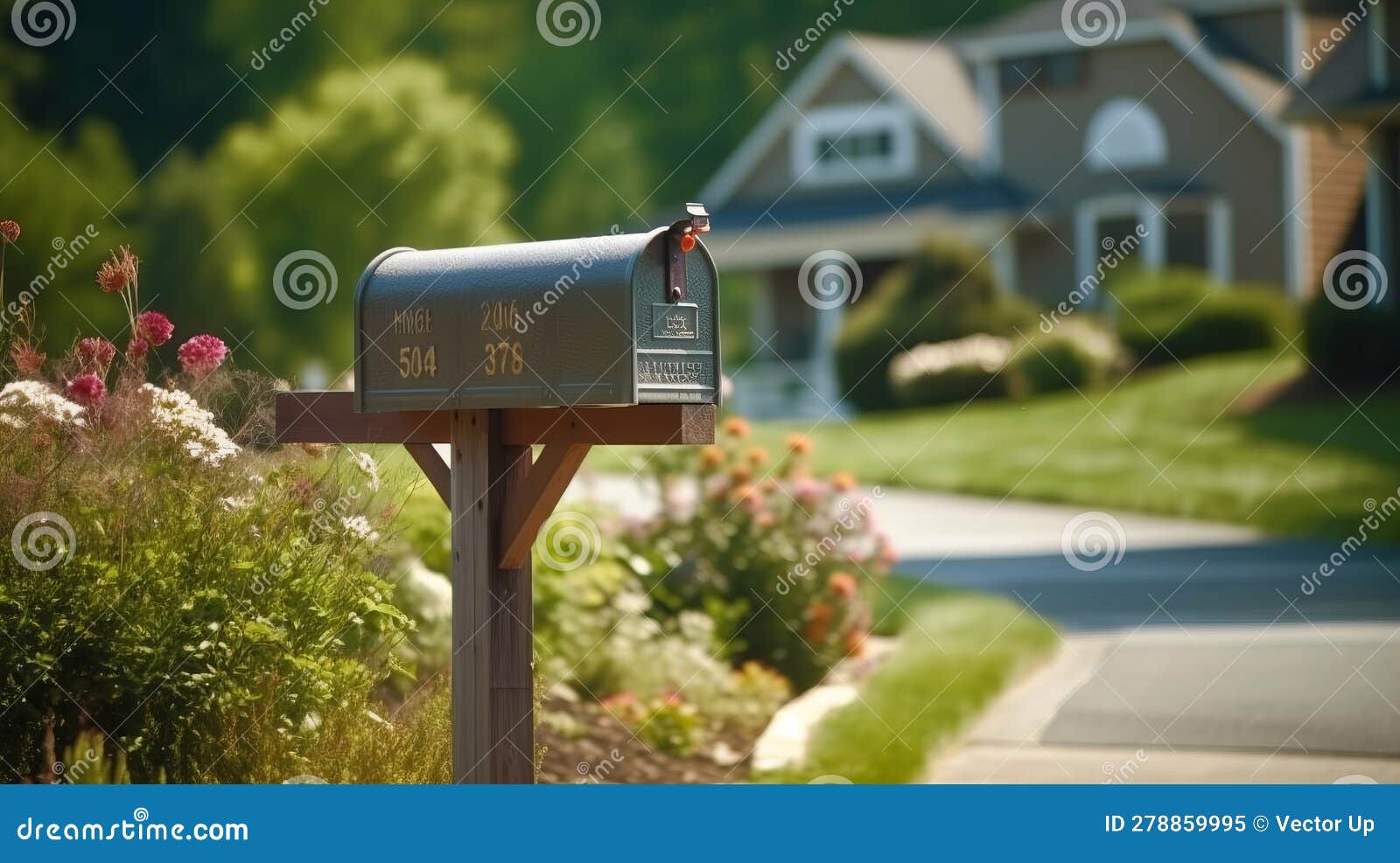 Open Mailbox with Letters. Generative AI Stock Illustration ...