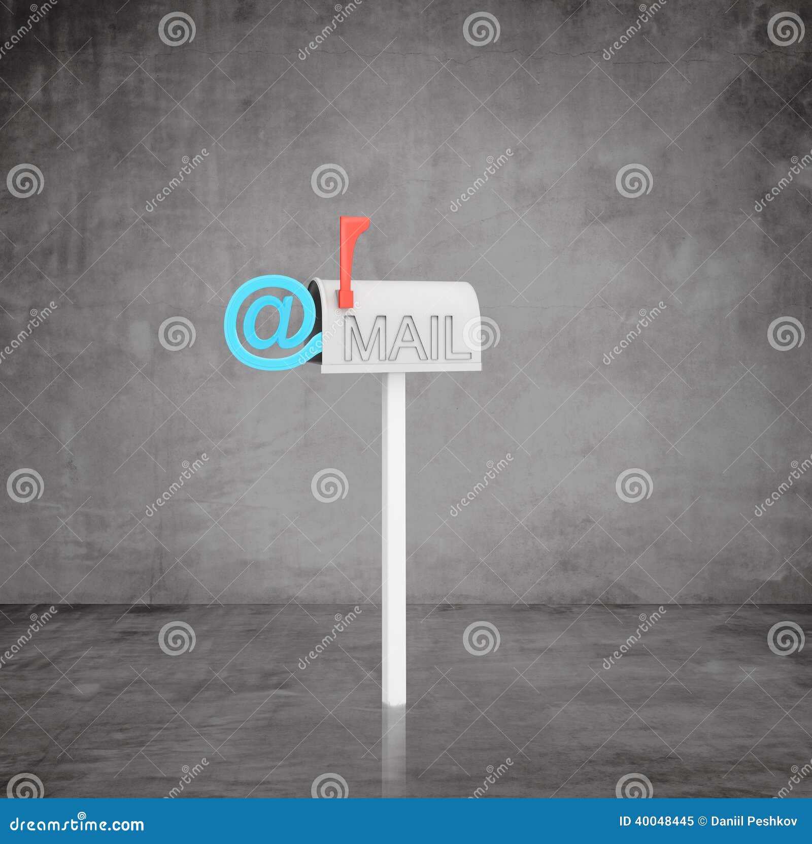 Open Mailbox stock illustration. Illustration of communication - 40048445