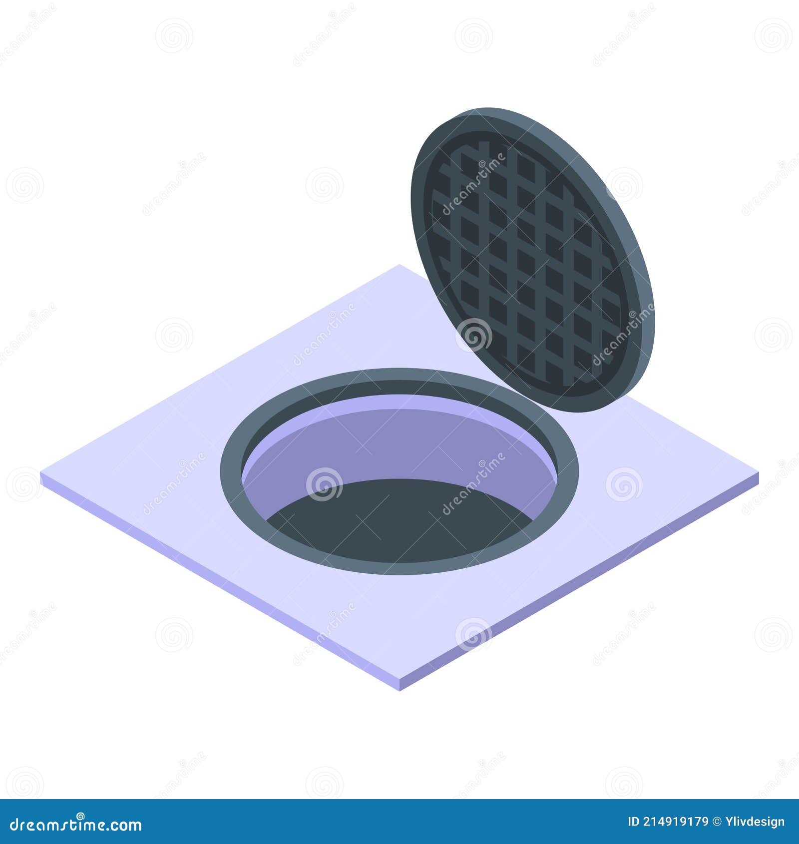 Open Manhole Icon, Isometric Style Stock Vector - Illustration of ...