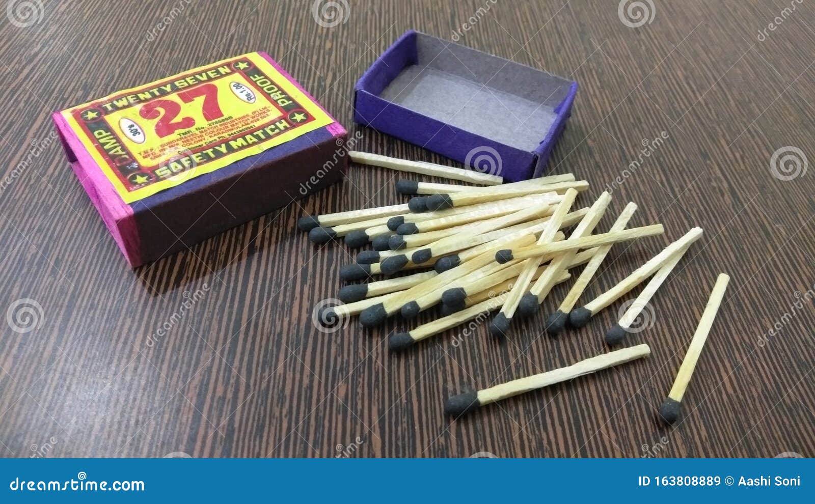 Open Matchbox and Scattered so Many Matchstick on the Computer Table ...