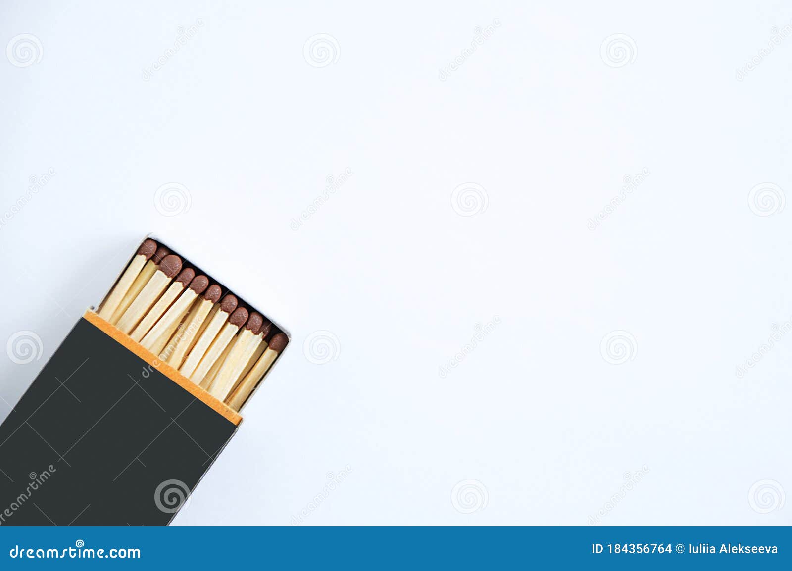 Open Matchbox. White Background. Place for Text Stock Photo - Image of ...