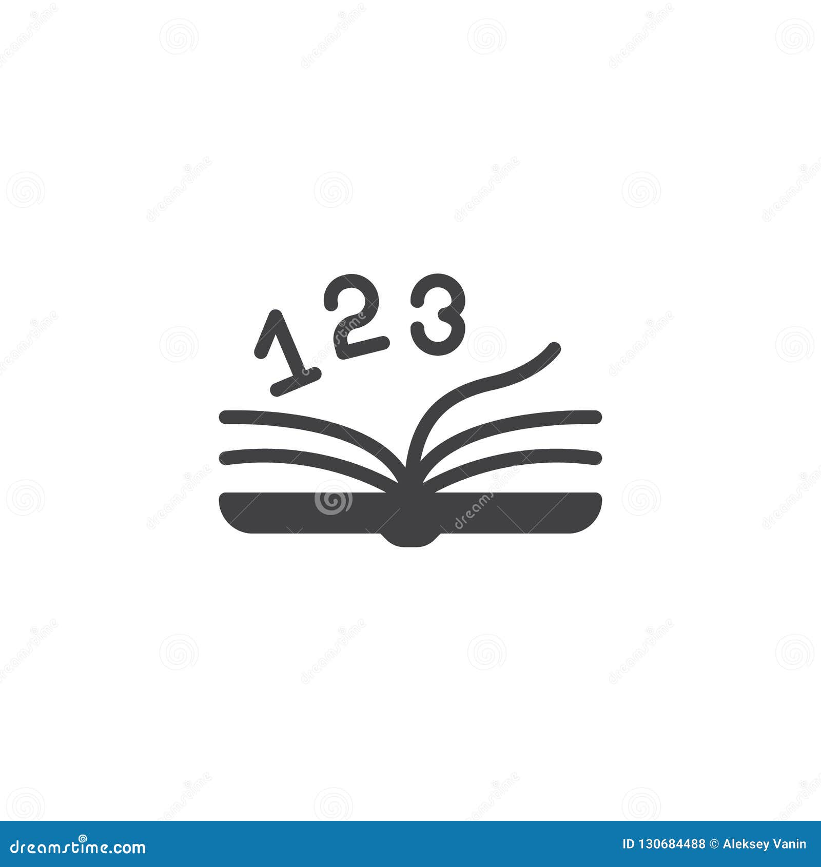 Open Math Book Pages Vector Icon Stock Vector - Illustration of simple ...