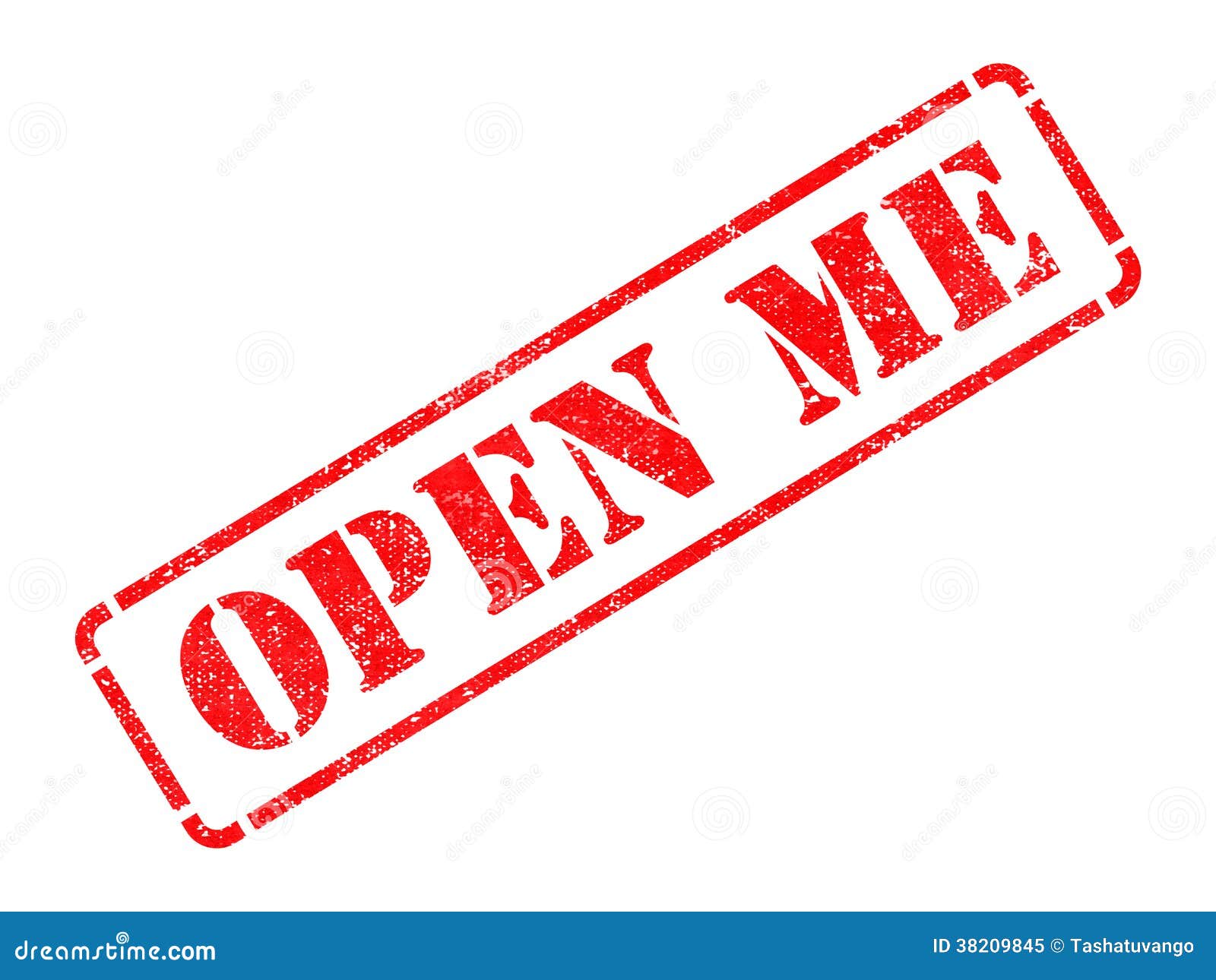 Open Me - Rode Rubberzegel. Stock Afbeelding - Image of kenteken ...