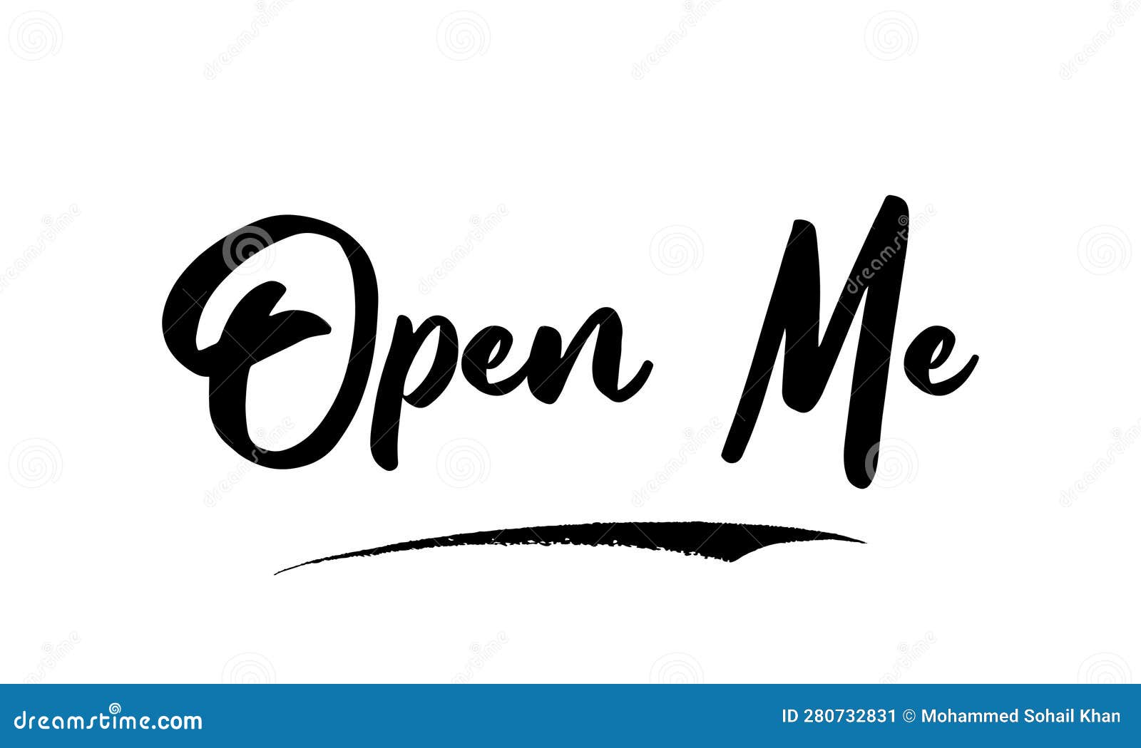 Open Me Typography Lettering Text Vector Design Quote Stock Vector ...
