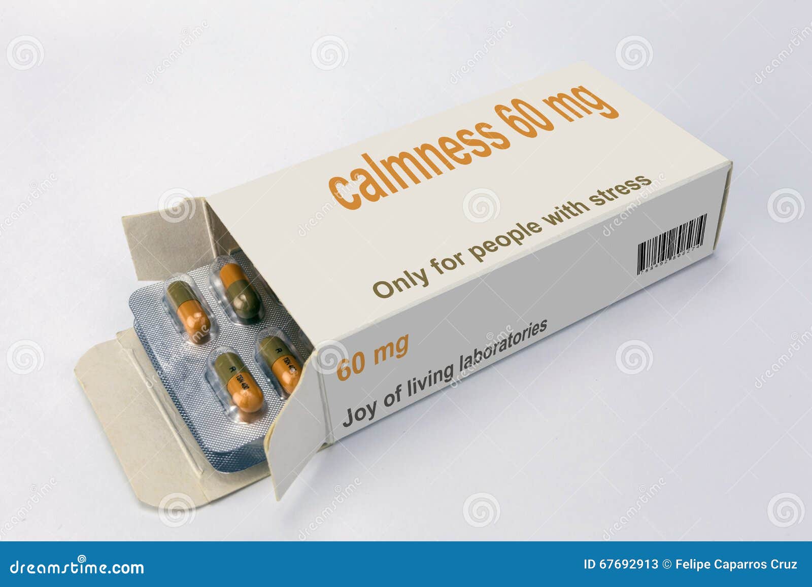 Open Medicine Packet Labelled Calmness Opened Stock Image - Image of ...