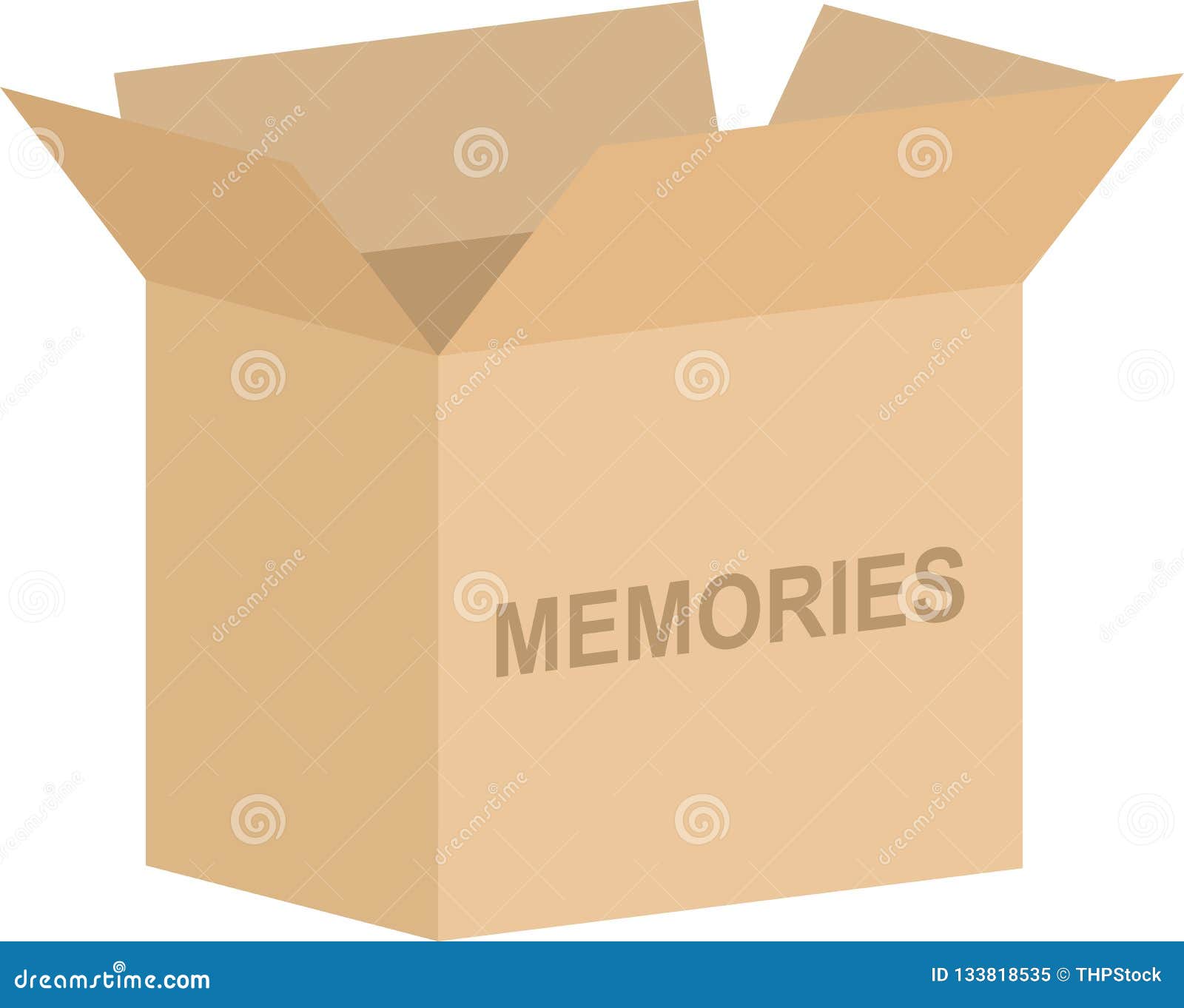 Open Memory Box Vector stock vector. Illustration of isolated - 133818535