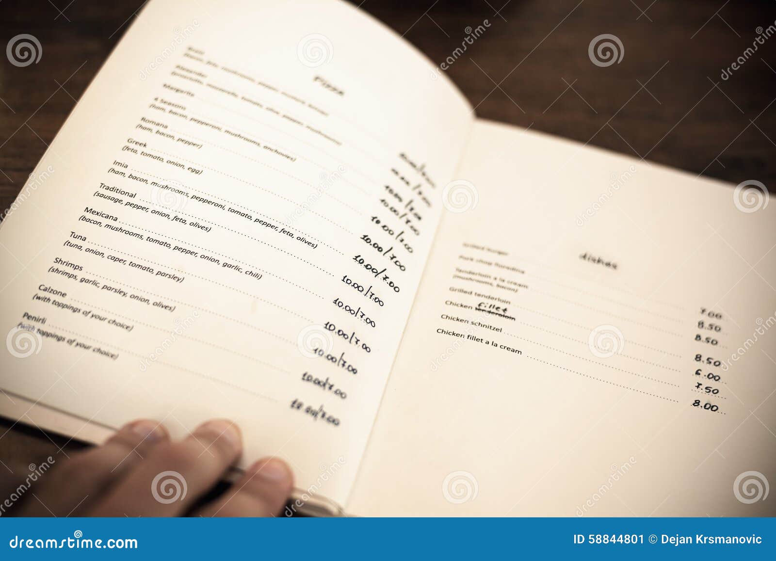 Open Menu stock image. Image of expanses, quantity, classical - 58844801
