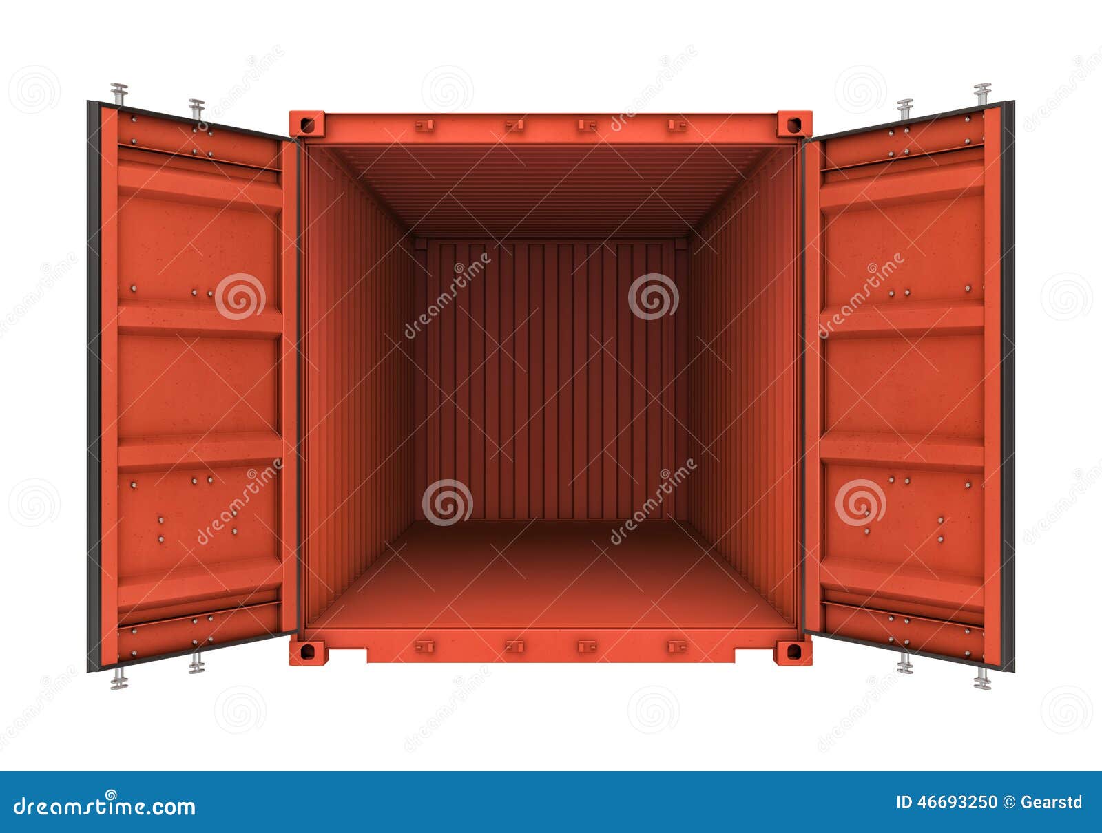 Open Metal Container Isolated on White Background Stock Photo - Image ...