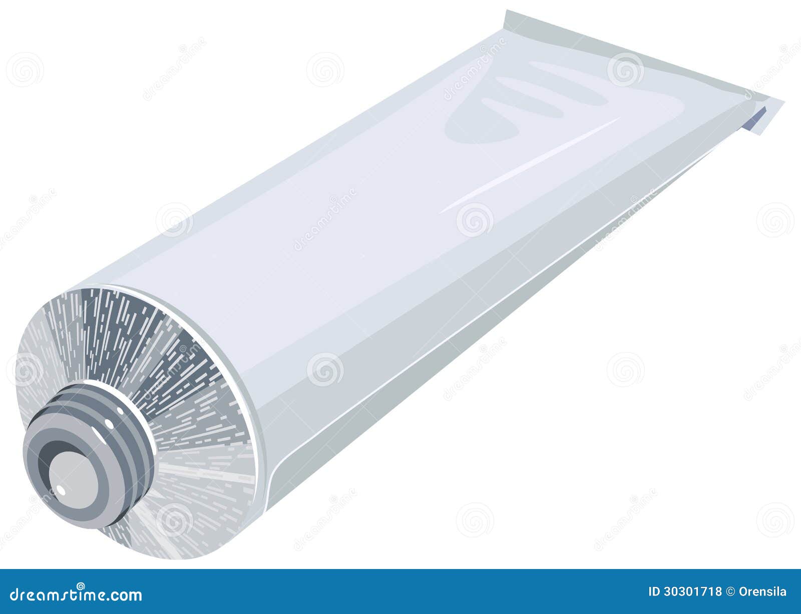 Open Metal Tube Toothpaste Isolated on White Background Stock Vector ...