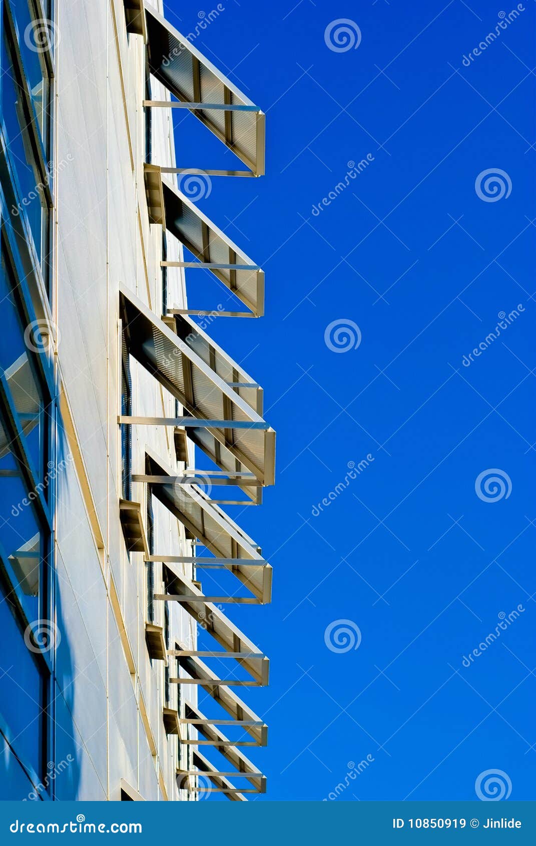 Open Metalic Windows on Blue Sky Stock Image - Image of building, clear ...