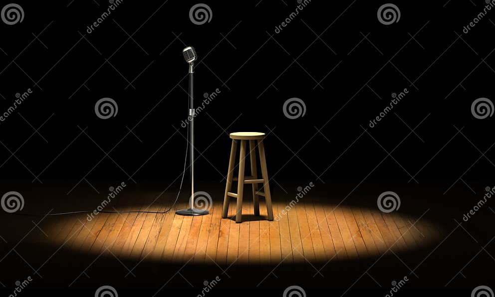 Open Mic stock photo. Image of microphone, spotlight - 18633464