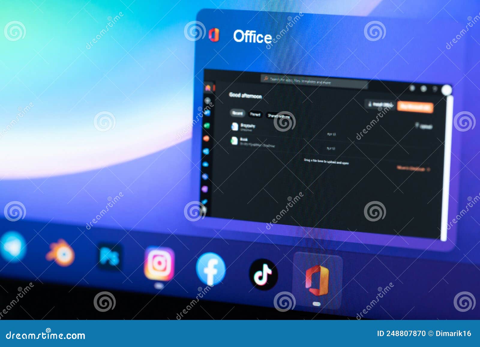 Open Microsoft office app editorial image. Image of editorial - 248807870