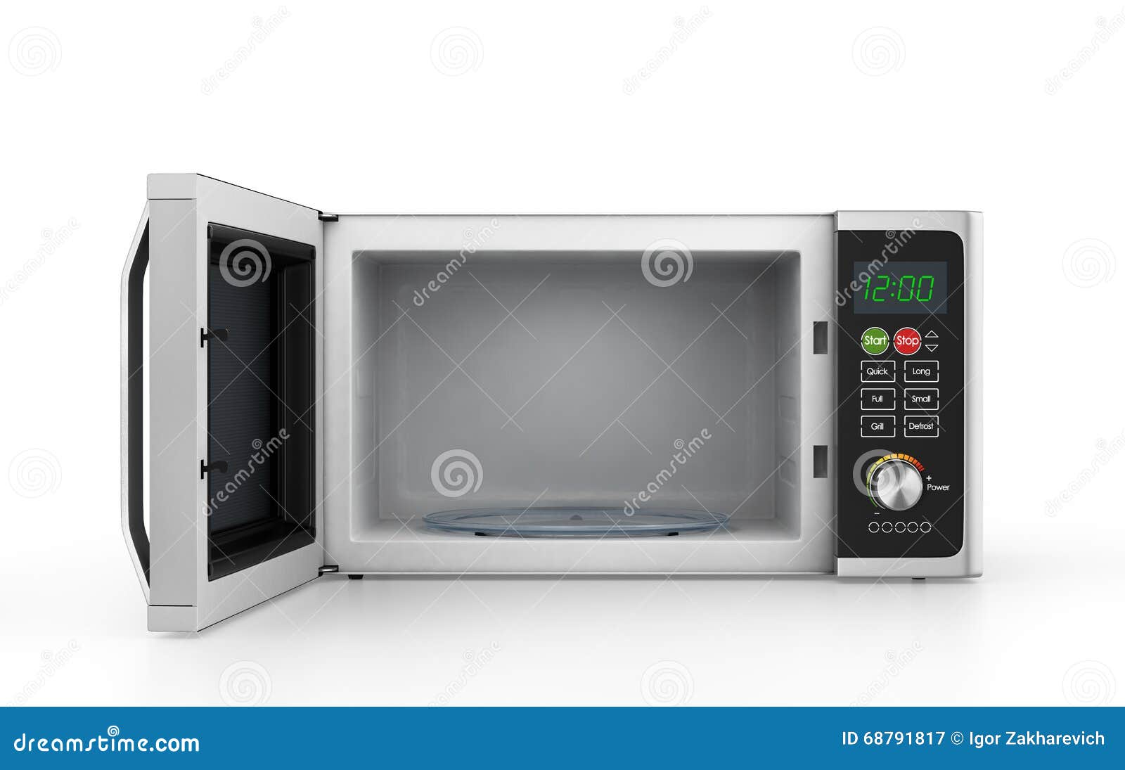 Open Microwave Icon, Realistic Style Vector Illustration ...