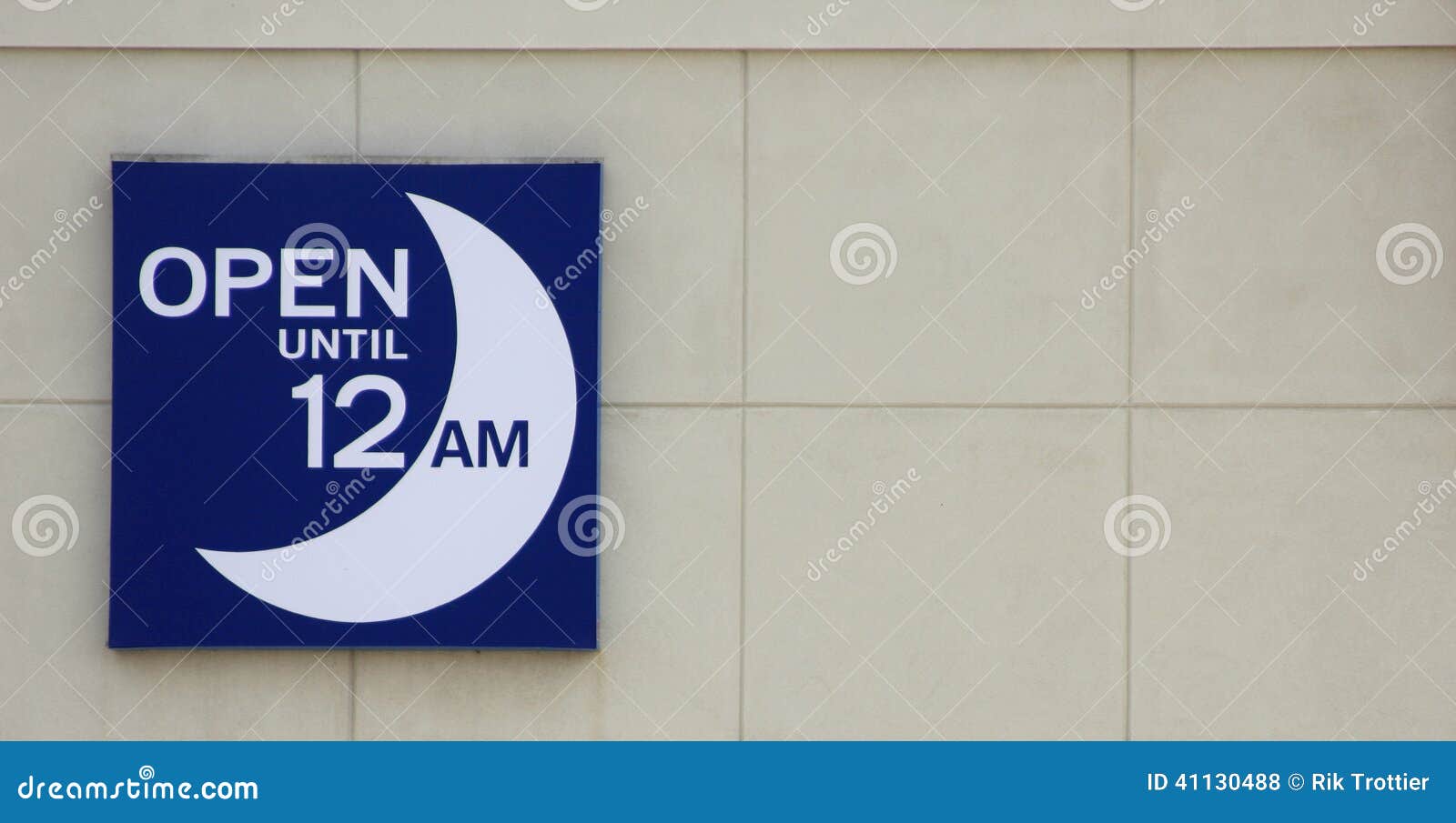 Open Until Midnight Sign Stock Photo - Image: 41130488