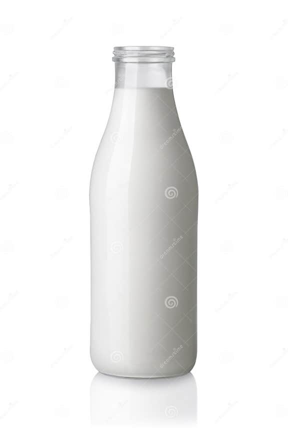 Open milk bottle stock photo. Image of container, drink - 42039902